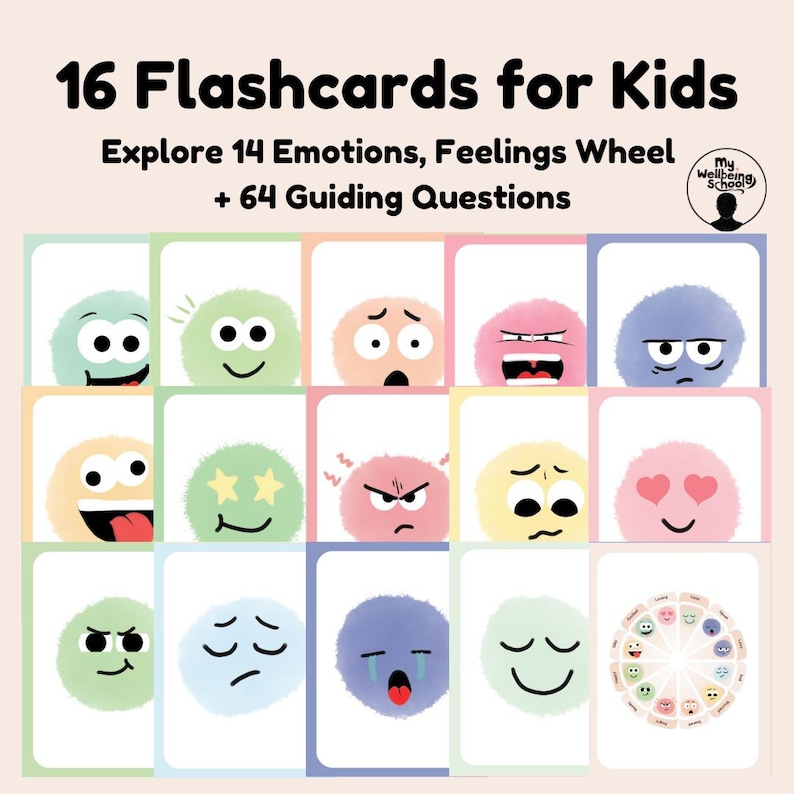 Emotional Regulation Flashcards for Kids - School Counselor Learning ...