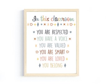 Welcome Back to School Poster, Boho Classroom Decor, Back to School ...
