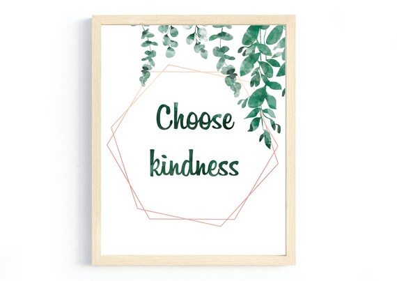 Choose Kindness Poster Boho Classroom Decor Modern Farmhouse - Etsy