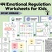 Emotional Regulation Worksheets for Kids, Zones of Regulation, School ...