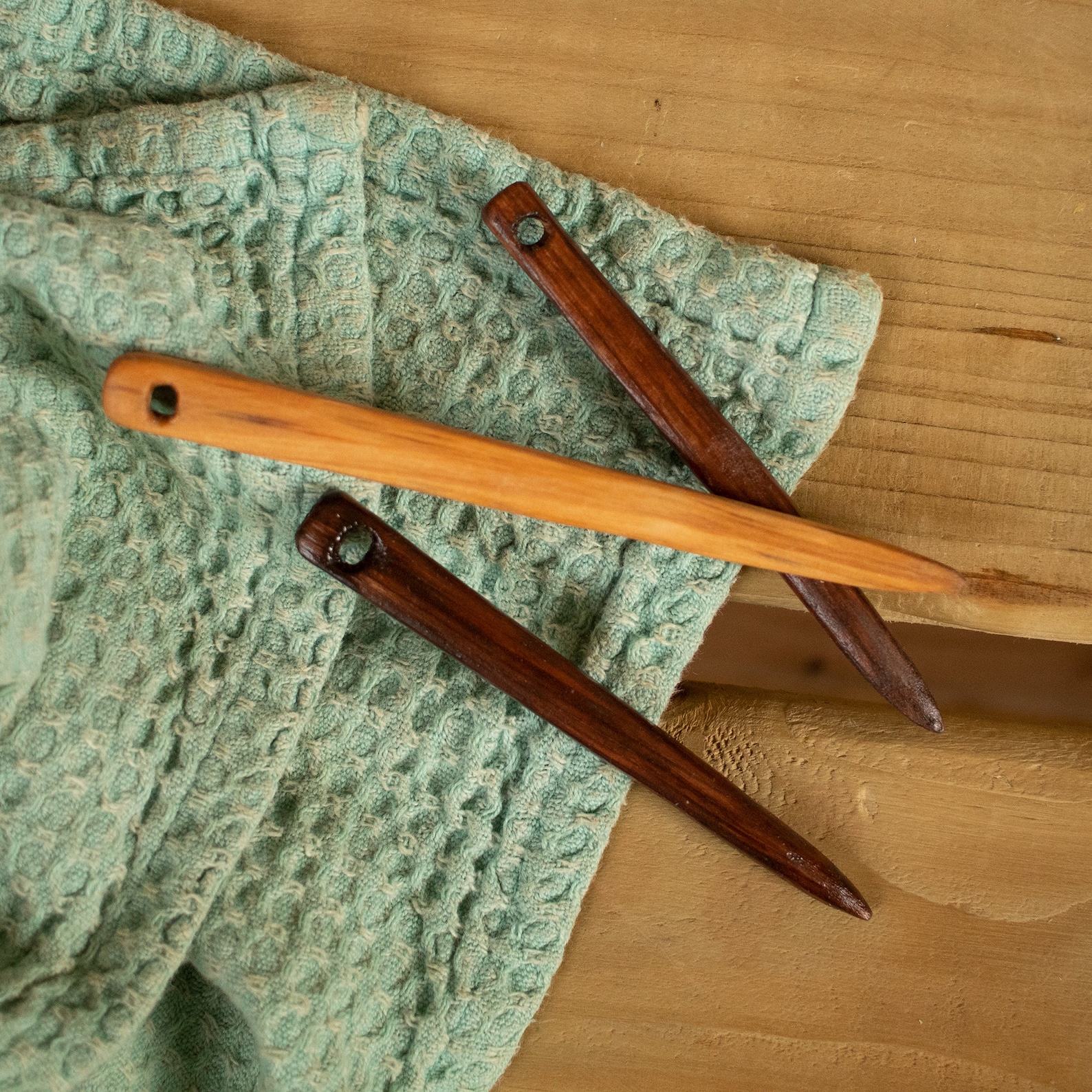 Wooden Nalbinding Needle Set of 3 made in Leeds Medieval Craft ...