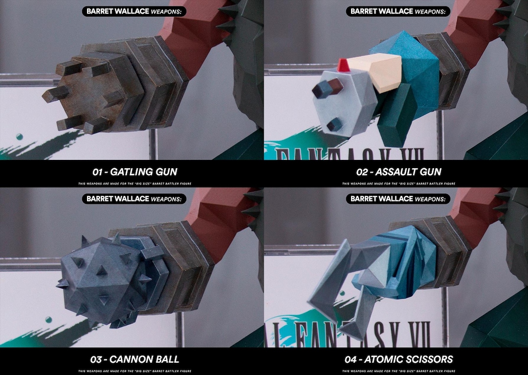 FFVII Barret Weapons (big Size) [FINAL FANTASY 7 Collection] - Etsy