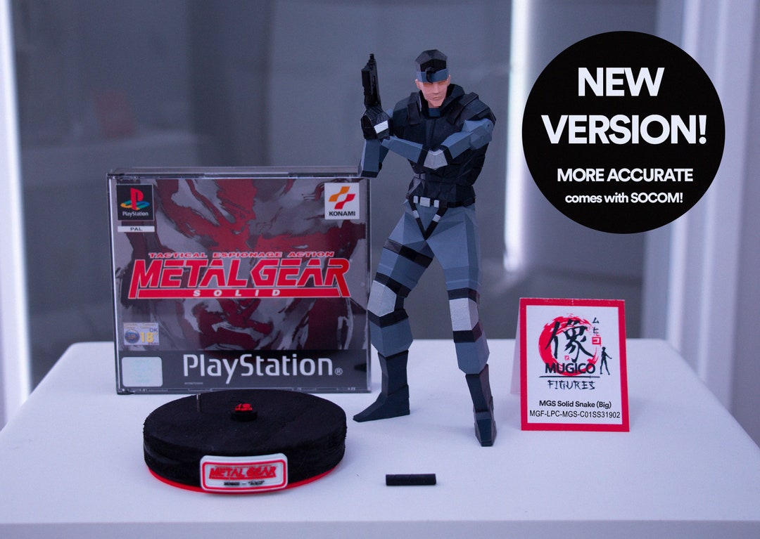 MGS 01 Solid Snake Figure big Size METAL GEAR Solid / メタルギアソリッド 1998 - Etsy