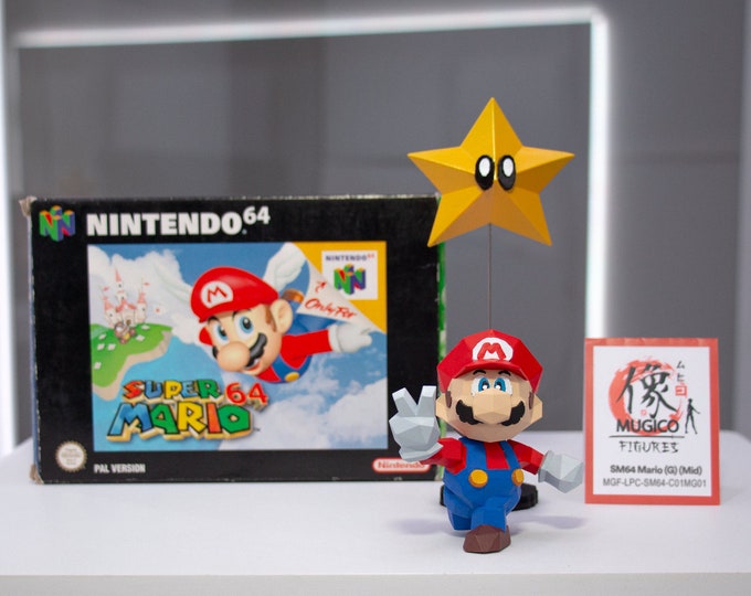 SUPER MARIO 64 I 01 Mario (G) Figure (mid Size) [SM64] (1996) - Etsy