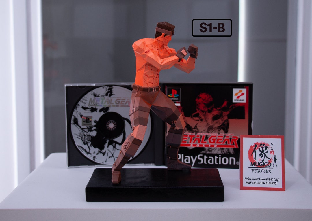 MGS S1-B Solid Snake S1-B Figure big Size METAL GEAR Solid / メタルギアソリッド 1998 - Etsy