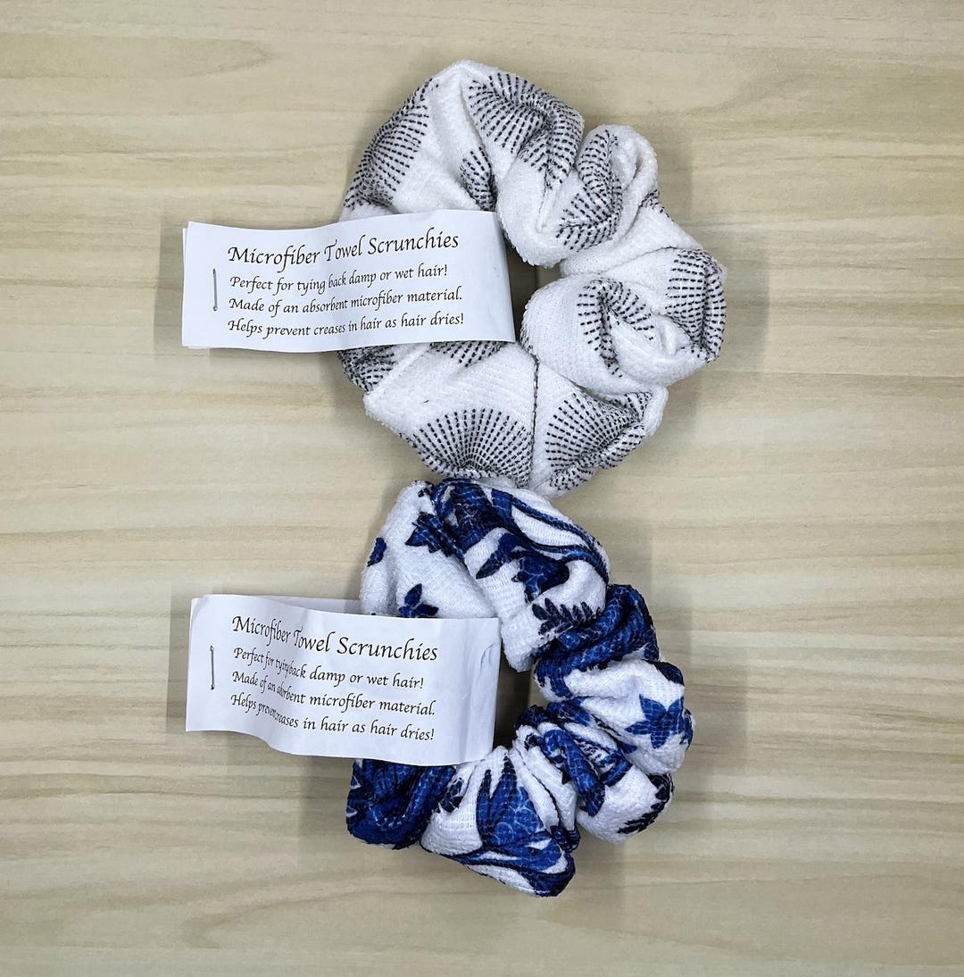 Microfiber Towel Scrunchie for Hair/ Wrist Scrunchie to Keep Sleeves ...