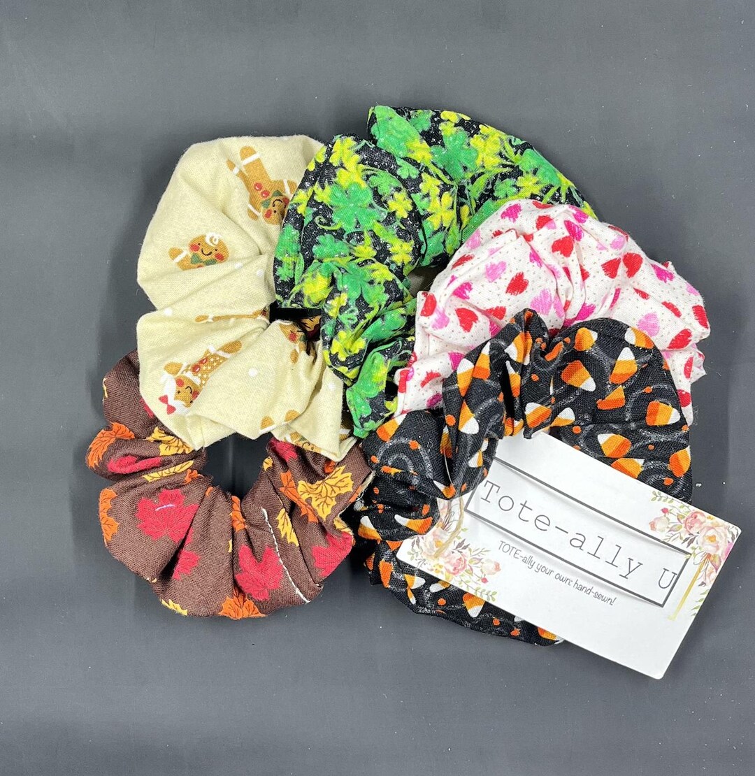 A Year of Scrunchies Gift Set: Scrunchies Fit for All the Holidays and ...