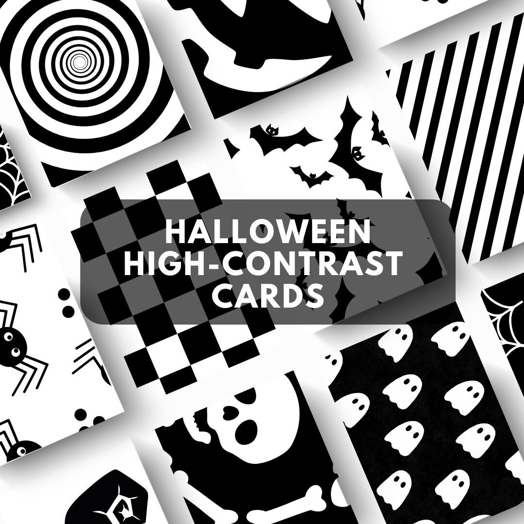 Halloween High-contrast Cards - Etsy