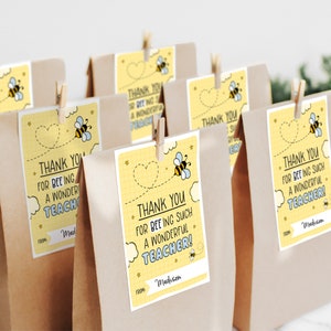 Teacher Appreciation Week Gift Tag, Thank You for Beeing Such a ...