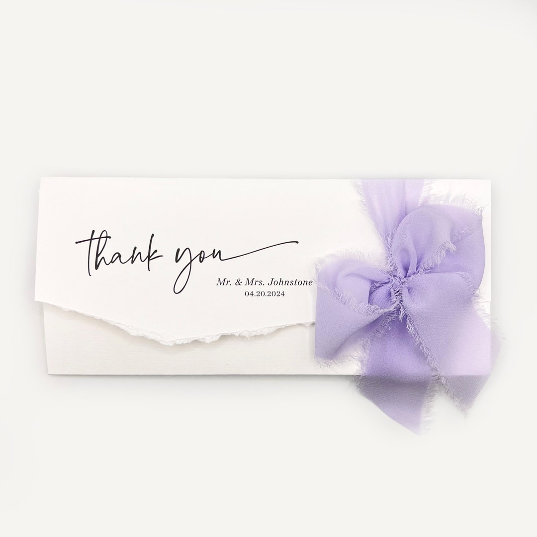 Wedding Thank You Card With Name and Date, Vendor Thank You Card, VIP ...