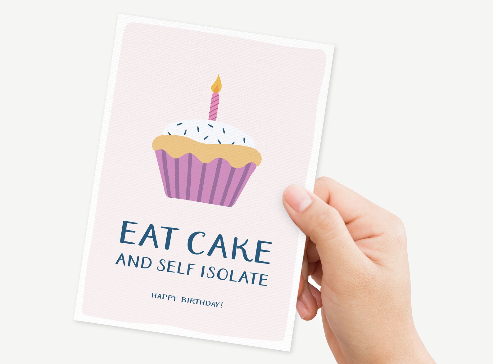 Quarantine Birthday Card Birthday Cake Self Isolation Card | Etsy