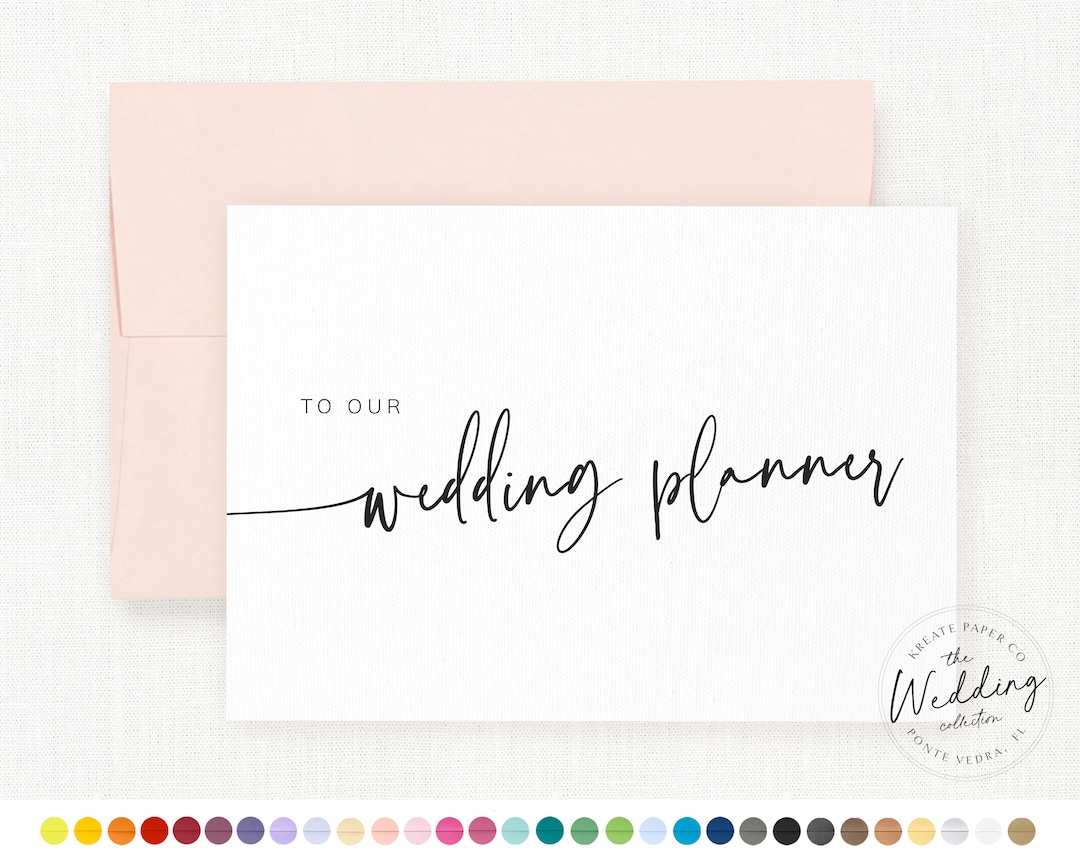 To Our Wedding Planner - Wedding Card, Wedding Planner Thank You Card ...
