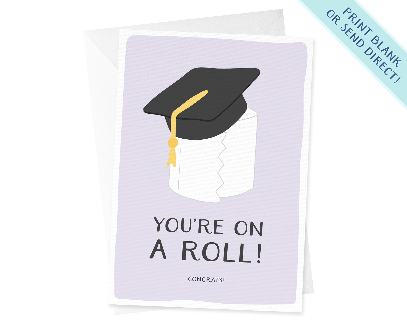 Toilet Paper Graduation Card | Quarantine | Graduation Card | Social ...