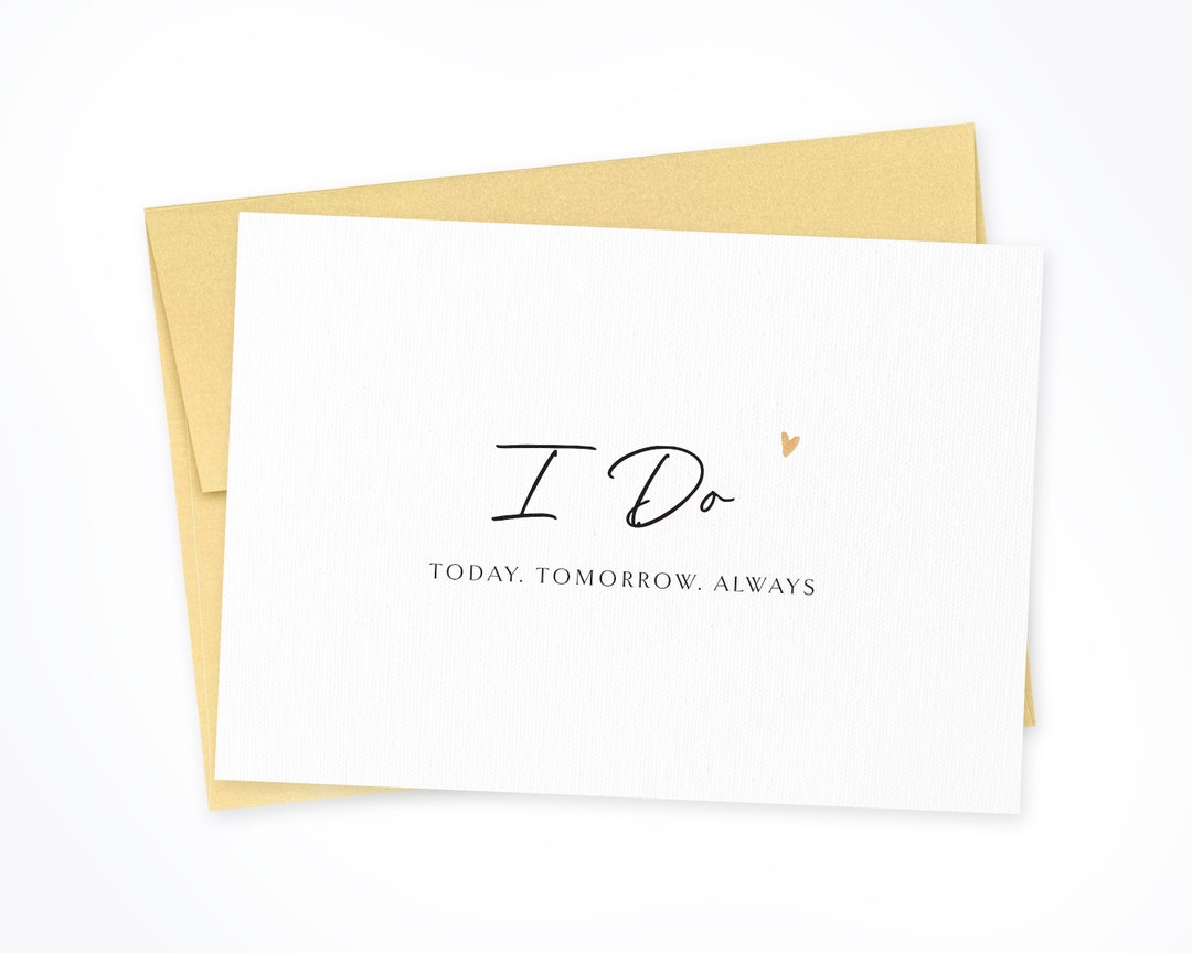 I Do Card | Groom Wedding Day Card | Bride Wedding Day Card | See You ...
