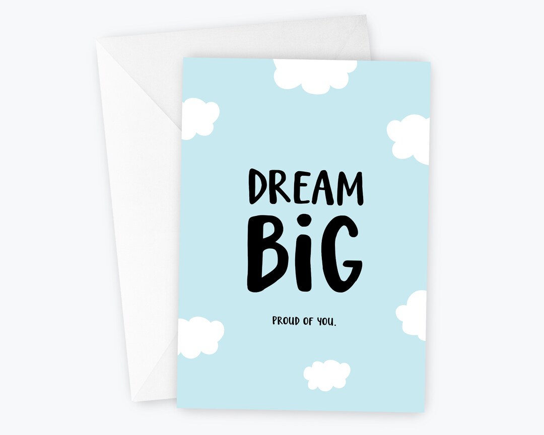 Dream Big, Congratulations Card, Graduation Card, New Job, Graduate ...