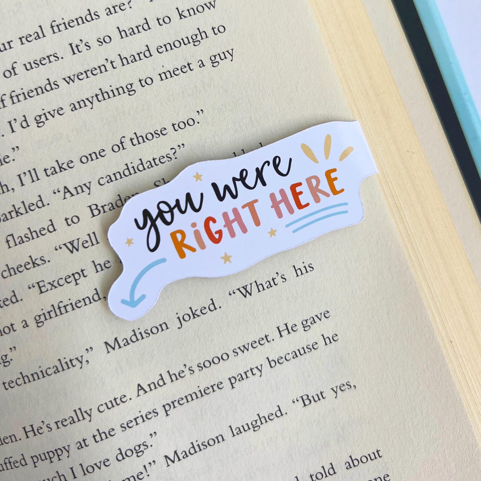 Magnetic Bookmark, You Were Here Bookmark, Gift for Teachers, Book ...