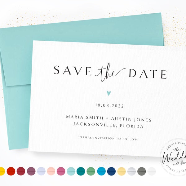 Blank Save the Date Card - Etsy