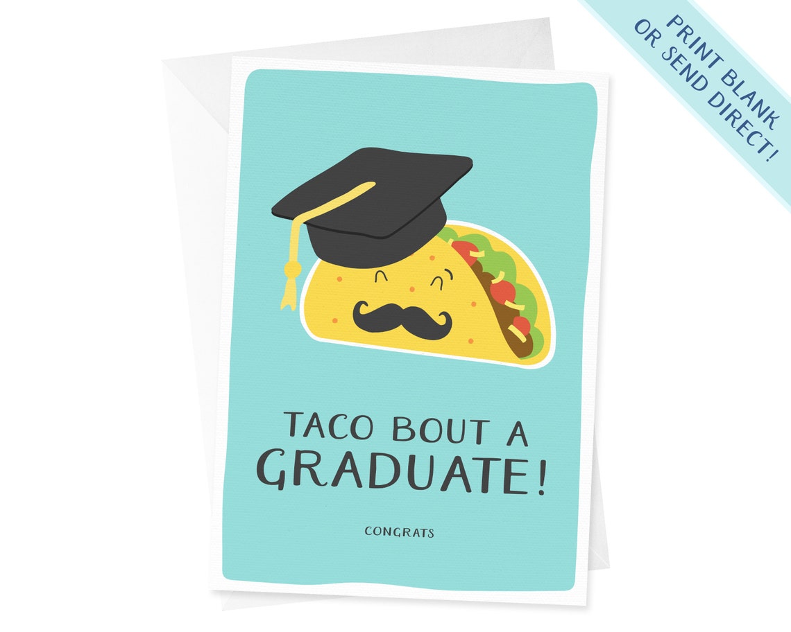 Taco Graduation Card Graduation Card Taco Card Grad Card | Etsy