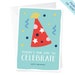 Cute Birthday Card Celebration Birthday Hat Illustrated Card ...