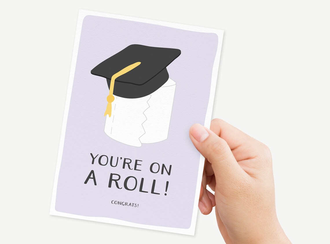 Toilet Paper Graduation Card | Quarantine | Graduation Card | Social ...