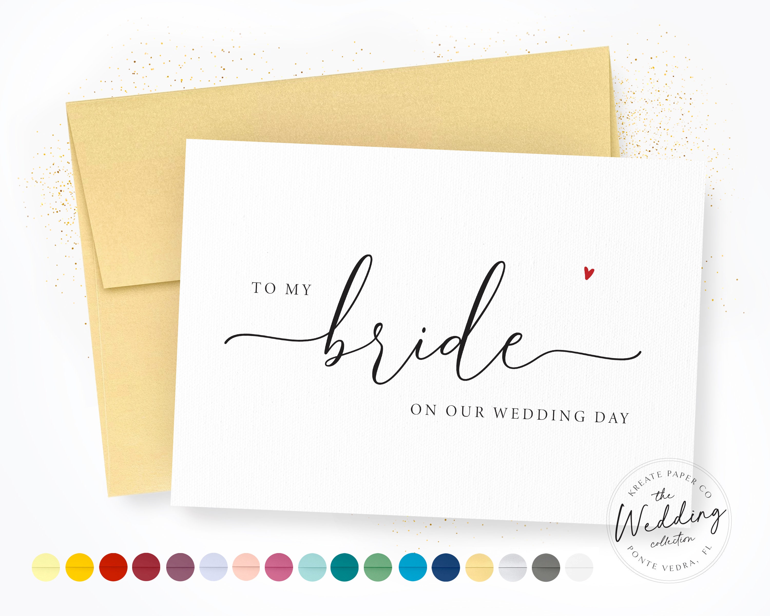 To My Bride on Our Wedding Day Note to Bride Bride Wedding - Etsy
