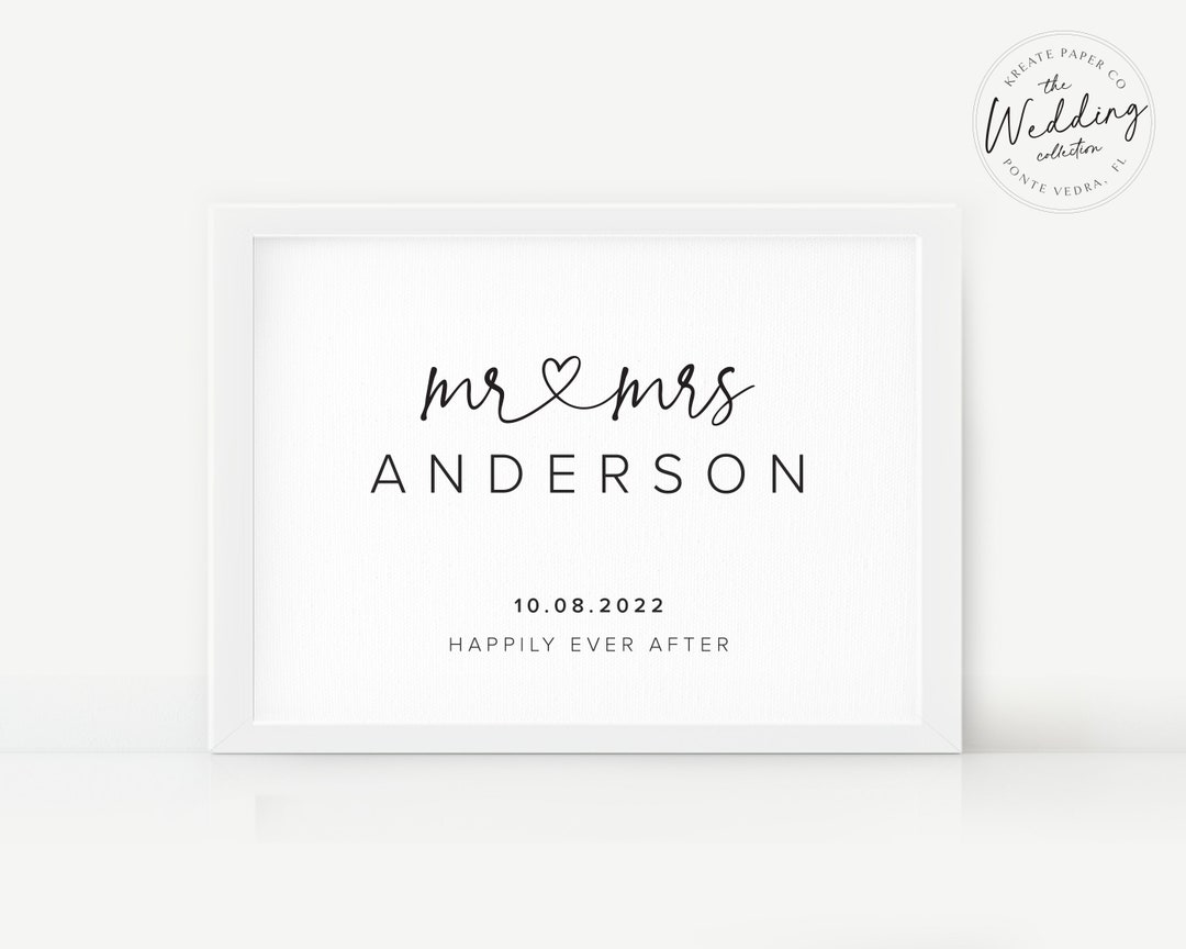 Custom Couple Names and Date Print | Personalized Couples Gifts ...