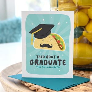Taco Graduation Card, Funny Food Card, Congratulations Grad ...