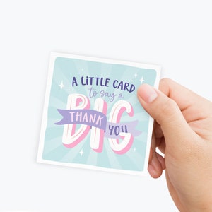 MINI Positivity Card - A Little Card to Say a Big Thank You, Lunch Box ...