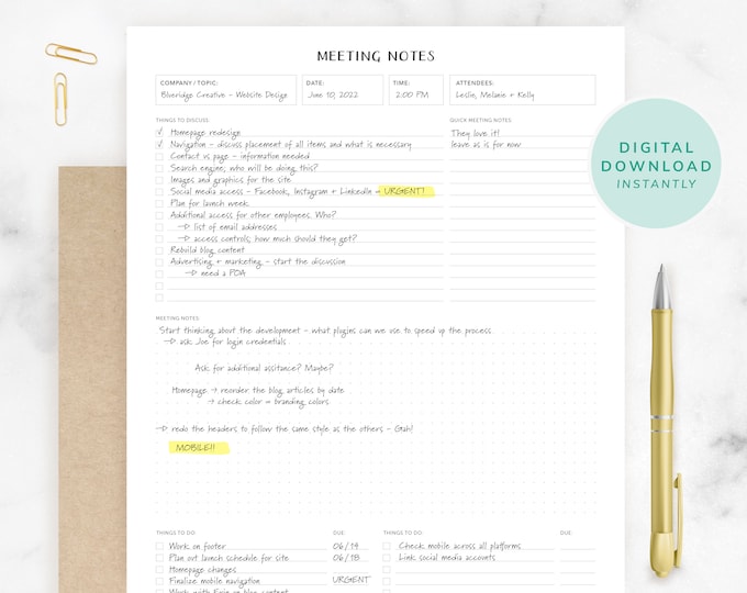 PLC Agenda Template - Etsy