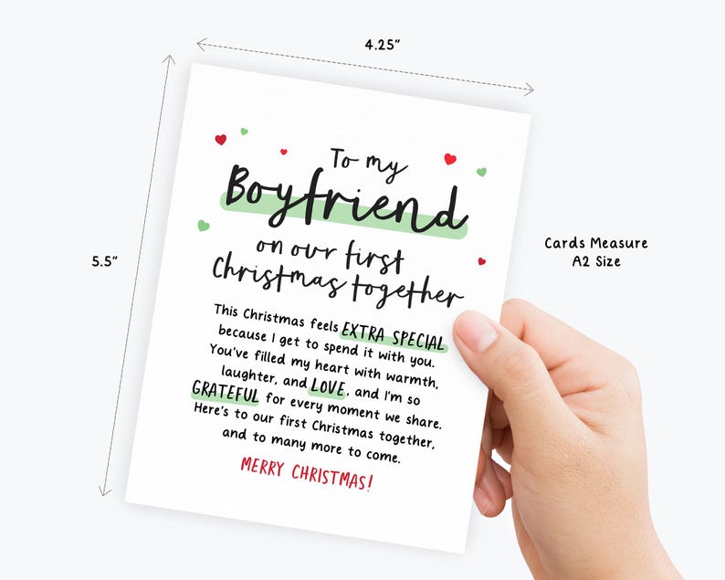 Boyfriend Christmas Card, First Christmas Together Card, Christmas Card ...