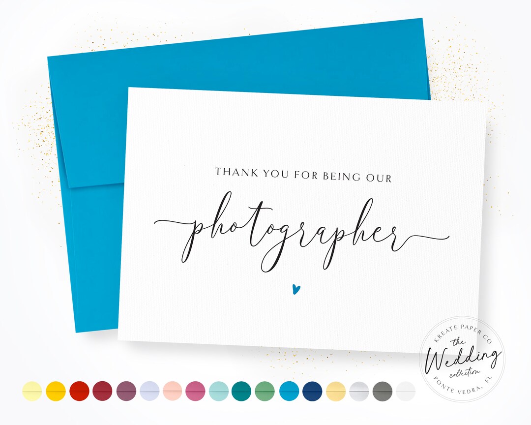Thank You for Being Our Photographer | Photographer | Bridal Party ...