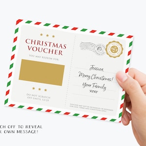 Christmas Scratch-off Voucher, Suprise Voucher, Personalized Christmas ...