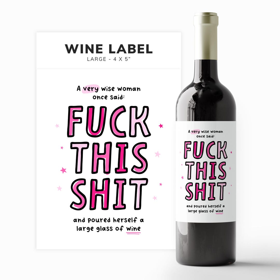 Wine Label, Funny Wine Bottle Label, Sassy, New Job, Divorce ...