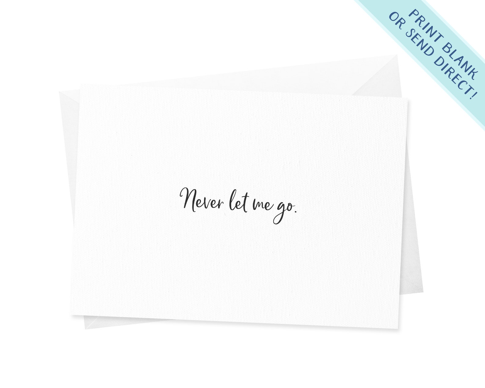 Never Let Me Go Anniversary Card Wedding Card to Him | Etsy