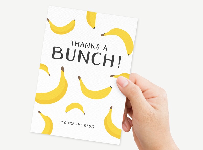 Thank You Card | Fun Thank You Card | Cute Thank You Card | Thanks A ...