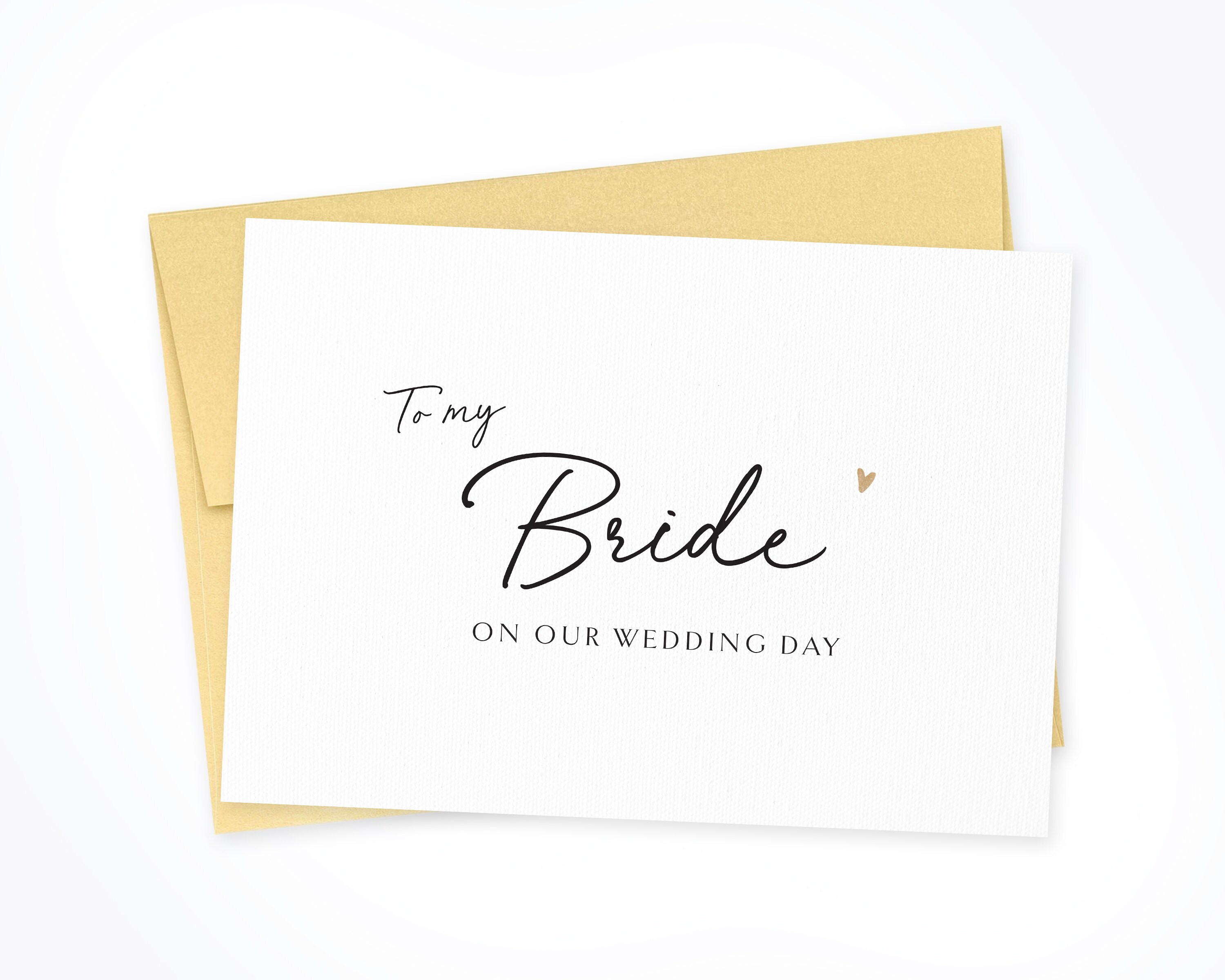 To My Bride On Our Wedding Day Note to Bride Bride Wedding | Etsy