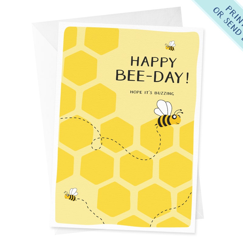 Bee Happy Card - Etsy