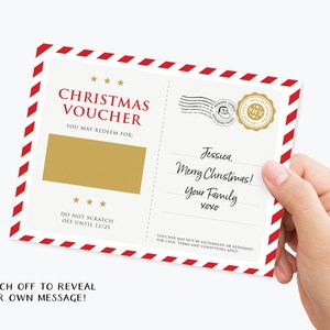 Christmas Scratch-off Reveal Voucher, Suprise Voucher, Personalized ...