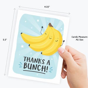 Thanks a Bunch Card, Thank You Card, Bananas Card, Thankful, Bright and ...