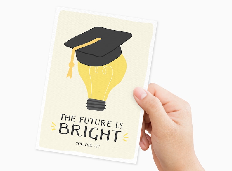 Graduation Greeting Card the Future is Bright Card Happy - Etsy