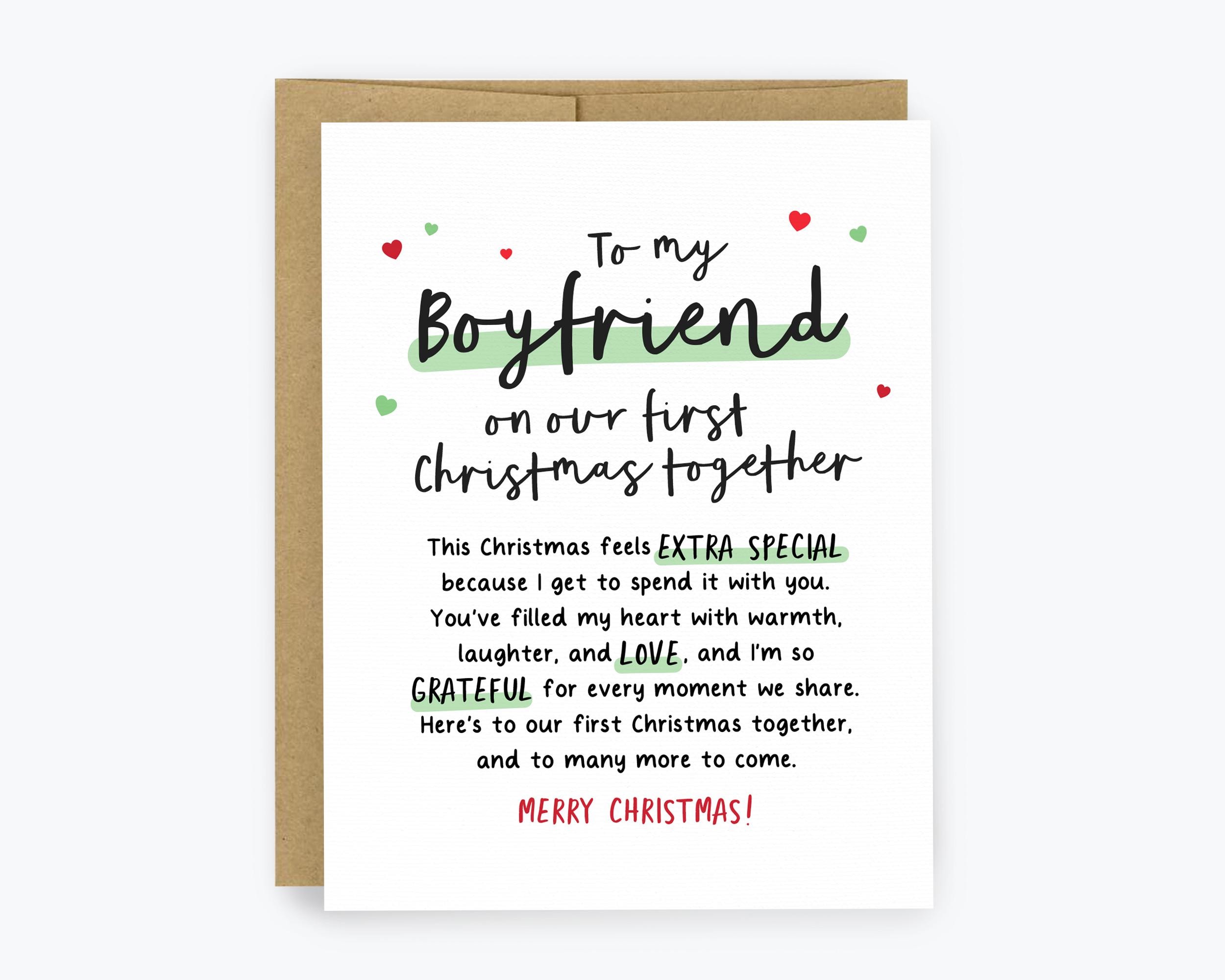 Boyfriend Christmas Card, First Christmas Together Card, Christmas Card ...