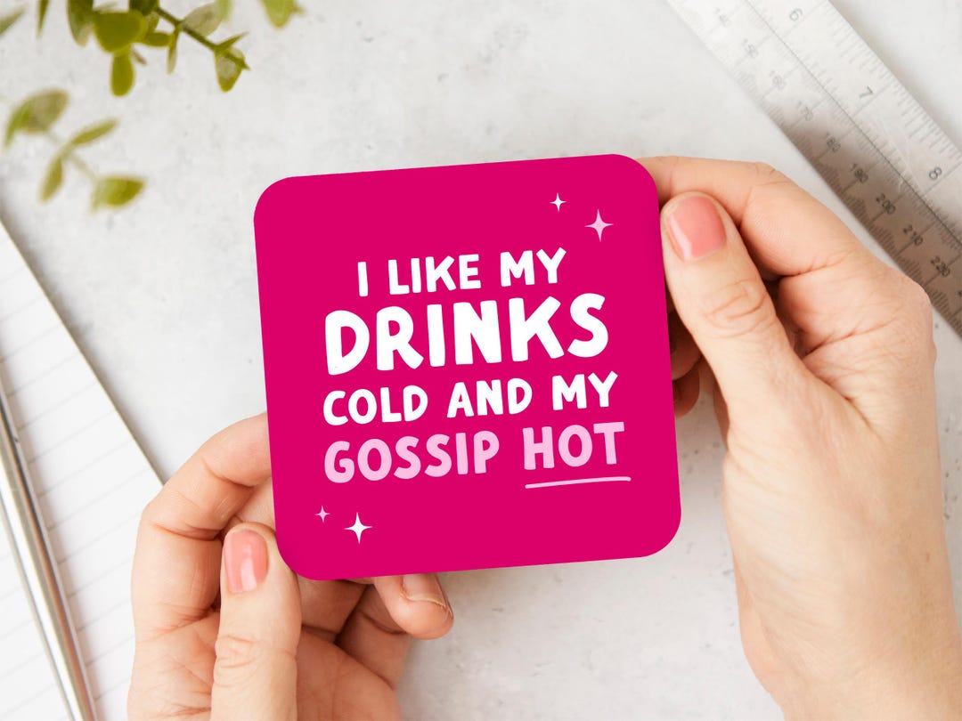 Gossip, Funny Coaster, Best Friend Gift, Friendship Gifts, Funny Drink ...