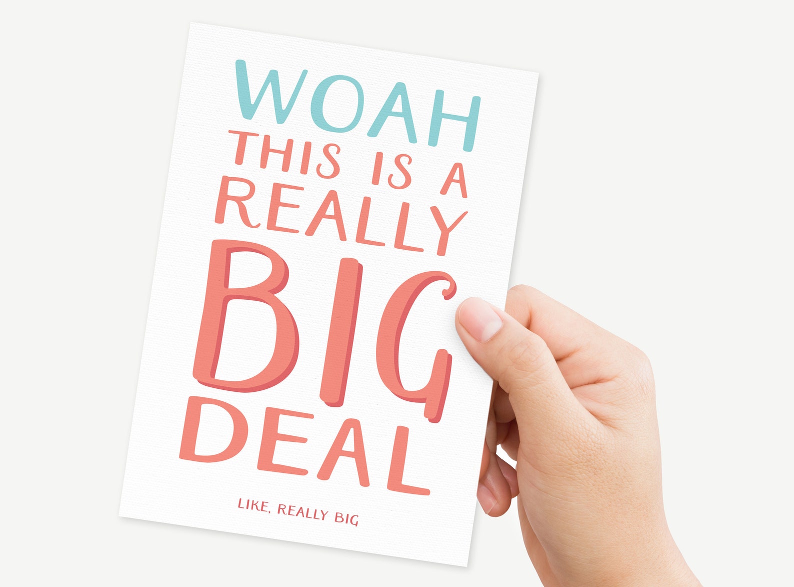 Congratulations Card Big Deal Greeting Card Unique | Etsy