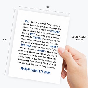 Heartfelt Fathers Day Card, Dad Letter, Word Card, Father's Day Gift ...