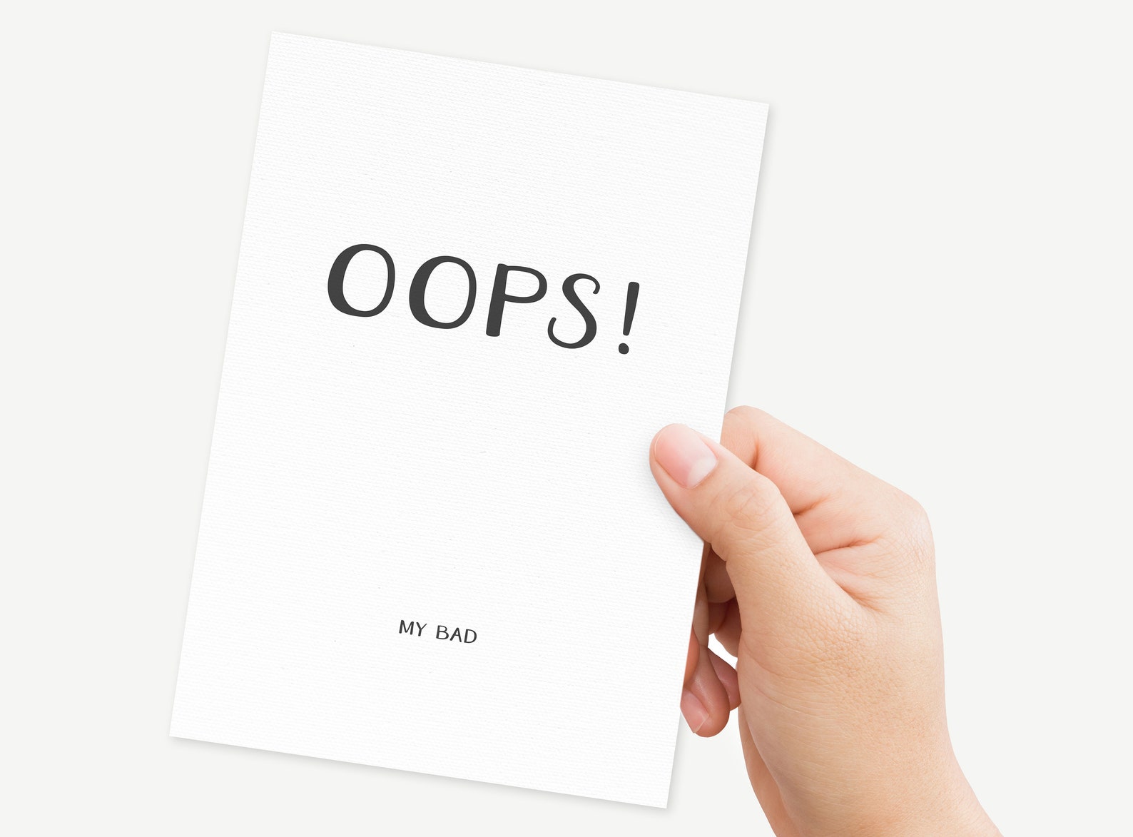 Oops Card I'm Sorry Card Apology Card I Feel Bad - Etsy