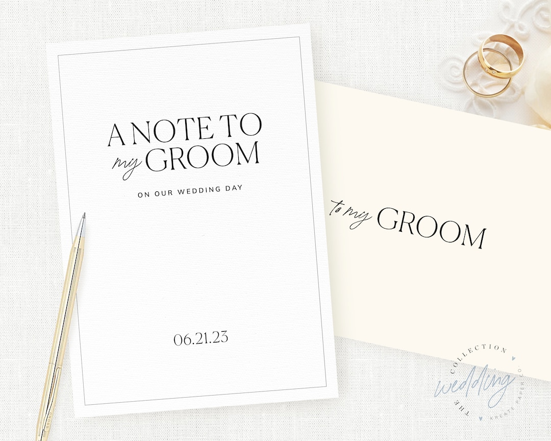 A Note to My Groom on Our Wedding Day, Letter to Groom, Bride, Husband ...