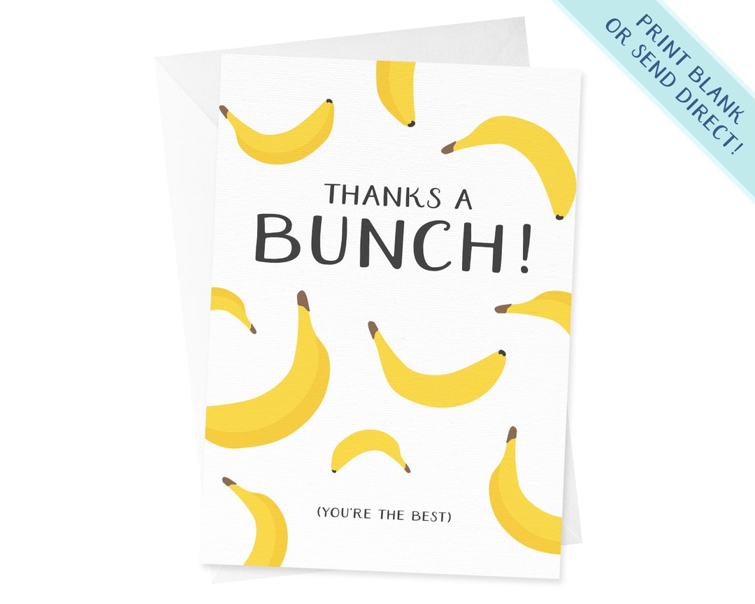 Thank You Card | Fun Thank You Card | Cute Thank You Card | Thanks A ...