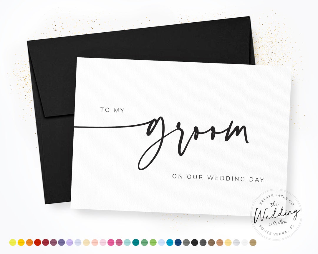 To My Groom on Our Wedding Day | Note to Groom | Groom Wedding Day Card ...