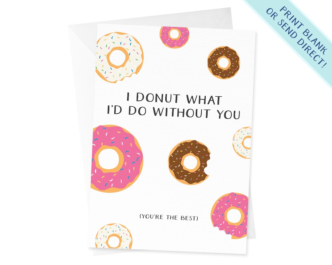 I Donut What I'd Do Without You Card: Anniversary Thank You - Etsy