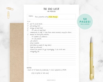 Custom Checklist Sticky Notes // Organization 3x3 Stick Notes, Check ...